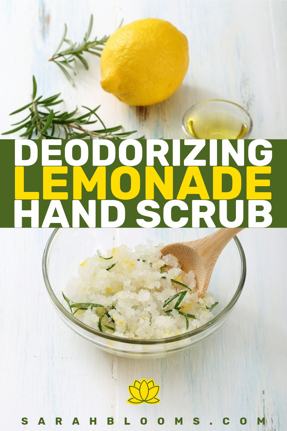 Conditioning + Deodorizing DIY Lemonade Hand Scrub | Sarah Blooms